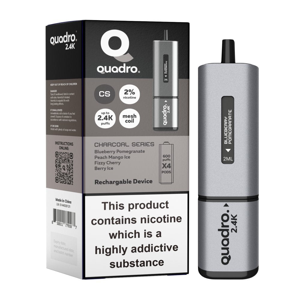 Quadro 2400 Puffs 4 in 1 Disposable Vape Pod Box of 5 - Vape Club Wholesale